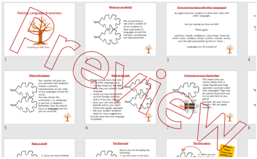 EDL European Day of Languages Oak Tree | Teaching Resources
