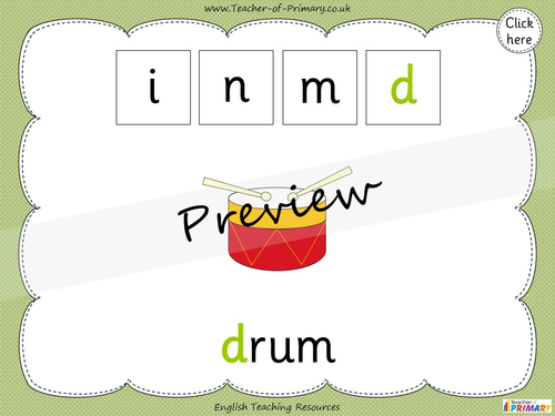 Beginning Sounds - i, n, m, d | Teaching Resources