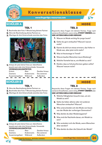 Mode - German Speaking Activity | Teaching Resources