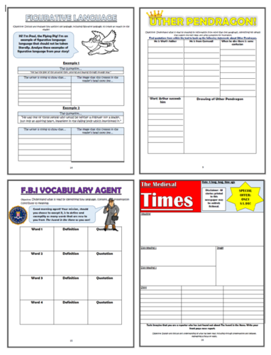 The Sword in the Stone KS2 Comprehension Activities Booklet! | Teaching ...