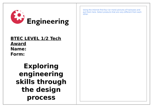BTEC Level 1/2 Tech Award in Engineering from 2018 - Component 1 ...