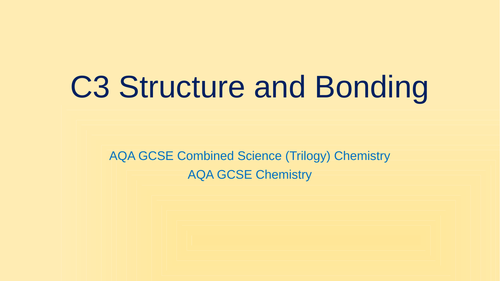 Ionic bonding and formulae (AQA GCSE Chemistry 9-1) | Teaching Resources