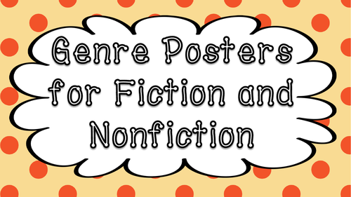 Genre Posters to for Fiction and Nonfiction | Teaching Resources