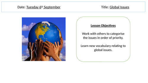 English B - Sharing The Planet | Teaching Resources