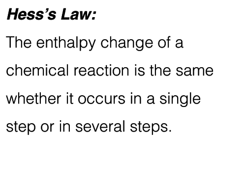 Hess law enthalpy cycles | Teaching Resources