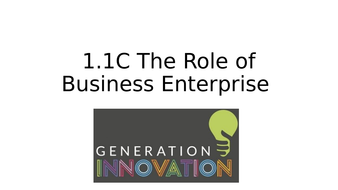Scheme of Learning for GCSE Business Edexcel 9-1. Theme 1.1. Enterprise ...