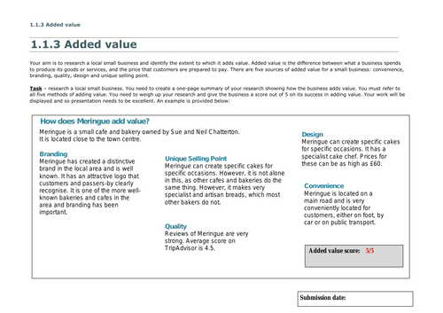 Scheme of Learning for GCSE Business Edexcel 9-1. Theme 1.1. Enterprise ...