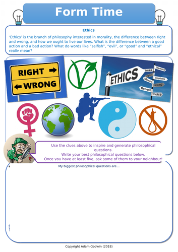 A4 P4C Worksheets (x3) - Philosophy - P4C Resource RS - Quick Activity ...