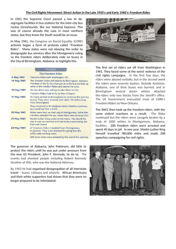 Freedom Rides, 1961 | Teaching Resources