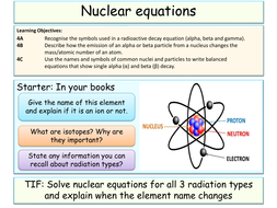 Nuclear Equations | Teaching Resources