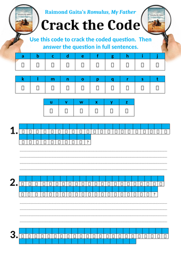 Romulus, My Father - Crack the Code | Teaching Resources