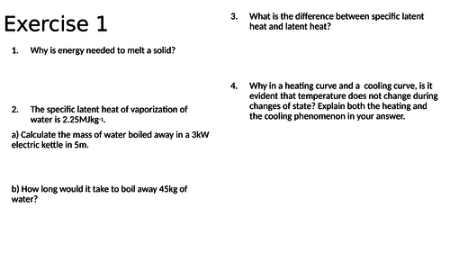 A Level Physics Thermal Physics 3 : Changing State | Teaching Resources