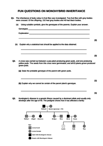 Genetics and Evolution - A complete set of resources for AQA AS/A-Level ...