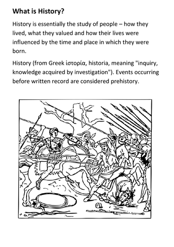 What is History Handout | Teaching Resources