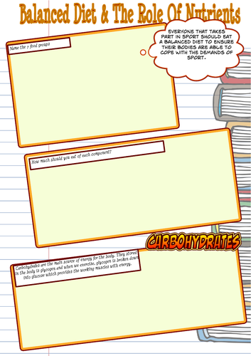 GCSE PE - Lesson 4 - Balanced Diet & The Role Of Nutrients | Teaching ...