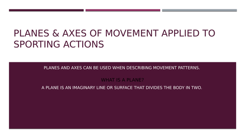 GCSE PE - Movement Planes & Axes (1) | Teaching Resources