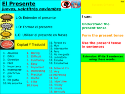 Year 7 Spanish - Viva 1 Module 3 - Lesson 3 - The Present Tense ...