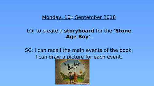 Stone Age Boy Storyboard | Teaching Resources