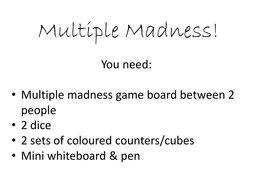 Multiple and Common Multiple Game | Teaching Resources