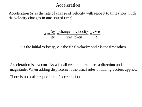 A Level / IB- Equations of Motion - SUVAT | Teaching Resources
