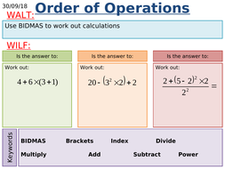 KS3/KS4 Maths: Order of Operations (BIDMAS) | Teaching Resources