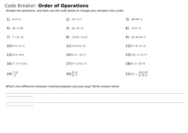 KS3/KS4 Maths: Order of Operations (BIDMAS) | Teaching Resources