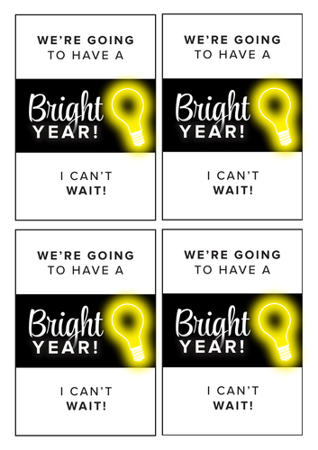 We are going to have a bright year - A6 Handouts | Teaching Resources