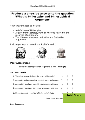 Introduction to Philosophy of Religion EDUCAS WJEC including Deductive ...