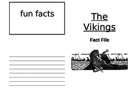 Blank Viking Fact File - Research and Writing Activity | Teaching Resources