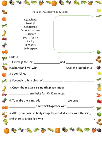 PSHE Eating disorders and healthy body image | Teaching Resources
