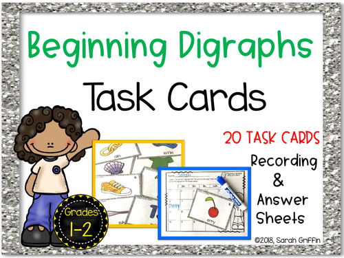 Consonant Digraph Phonics Task Cards | Teaching Resources