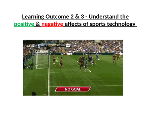 Cambridge National Award - Sport Science - Unit RO46 - Technology in ...