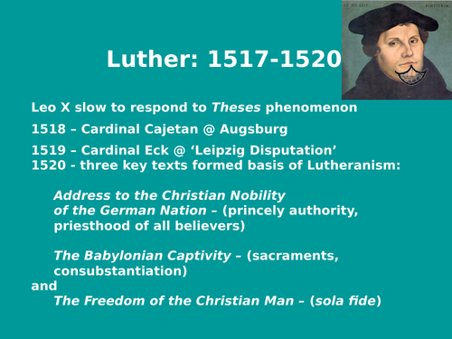 Martin Luther and the early Reformation | Teaching Resources
