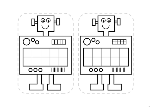 Robot TEN FRAMES for ActivInspire - Number Matching & Recognition ...