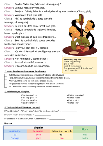 Au café et au resto | Teaching Resources