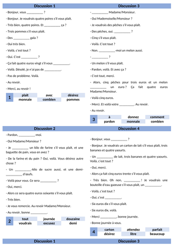 Au marché | Teaching Resources