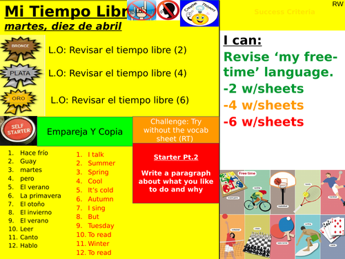 Year 7 Spanish - Whole Lesson - Week 7 - Lesson 1 - Viva 1 - Module 2 ...