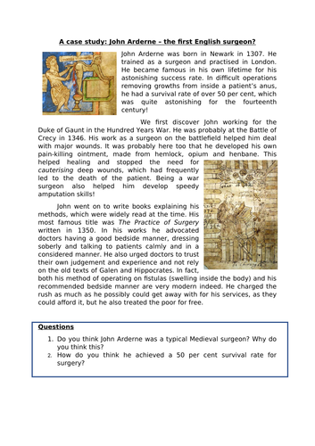 Medieval Surgery | Teaching Resources