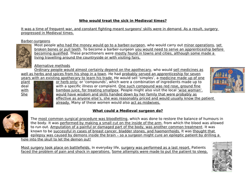 Medieval Surgery | Teaching Resources