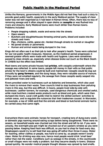 Medieval Public Health | Teaching Resources