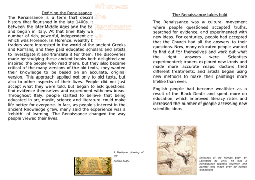 Heroes of the Renaissance | Teaching Resources