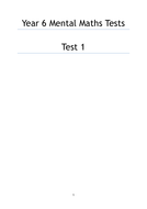 Year 6 Mental Maths Tests | Teaching Resources