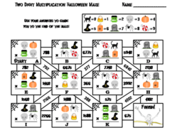 Halloween Math Maze: Two Digit Multiplication Activity | Teaching Resources