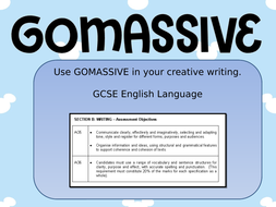 GOMASSIVE Creative Writing English Language techniques DIsney Wall ...