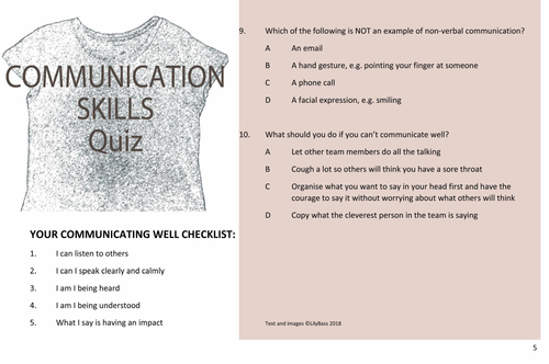 Communication Skills Quiz (UK) | Teaching Resources