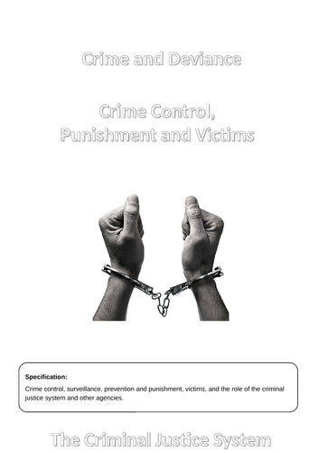 A-level Sociology crime and deviance bundle | Teaching Resources