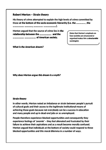 A-level Sociology crime and deviance bundle | Teaching Resources