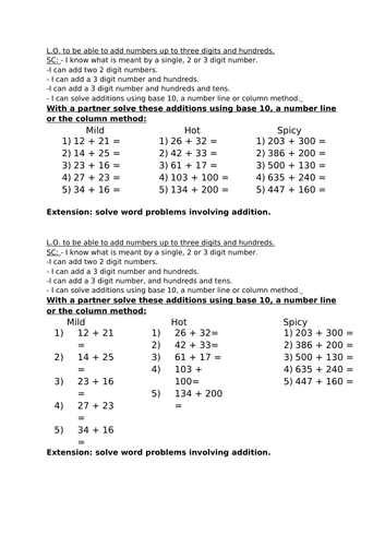 Year 3 Addition plans and resources | Teaching Resources