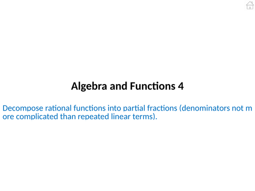 Pure Mathematics 4 PowerPoint (Algebra and Functions) | Teaching Resources