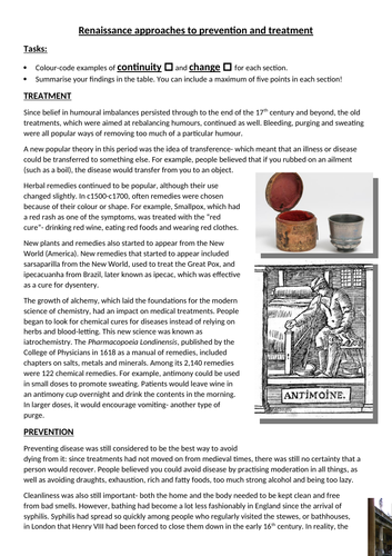 Renaissance Treatment of Disease | Teaching Resources